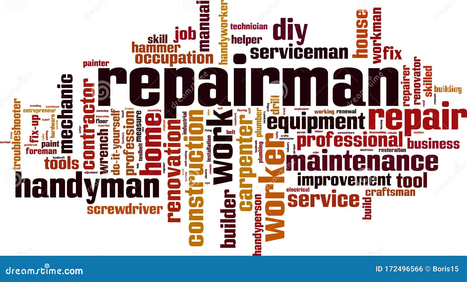 Repairman word cloud stock vector. Illustration of entrepreneur - 172496566