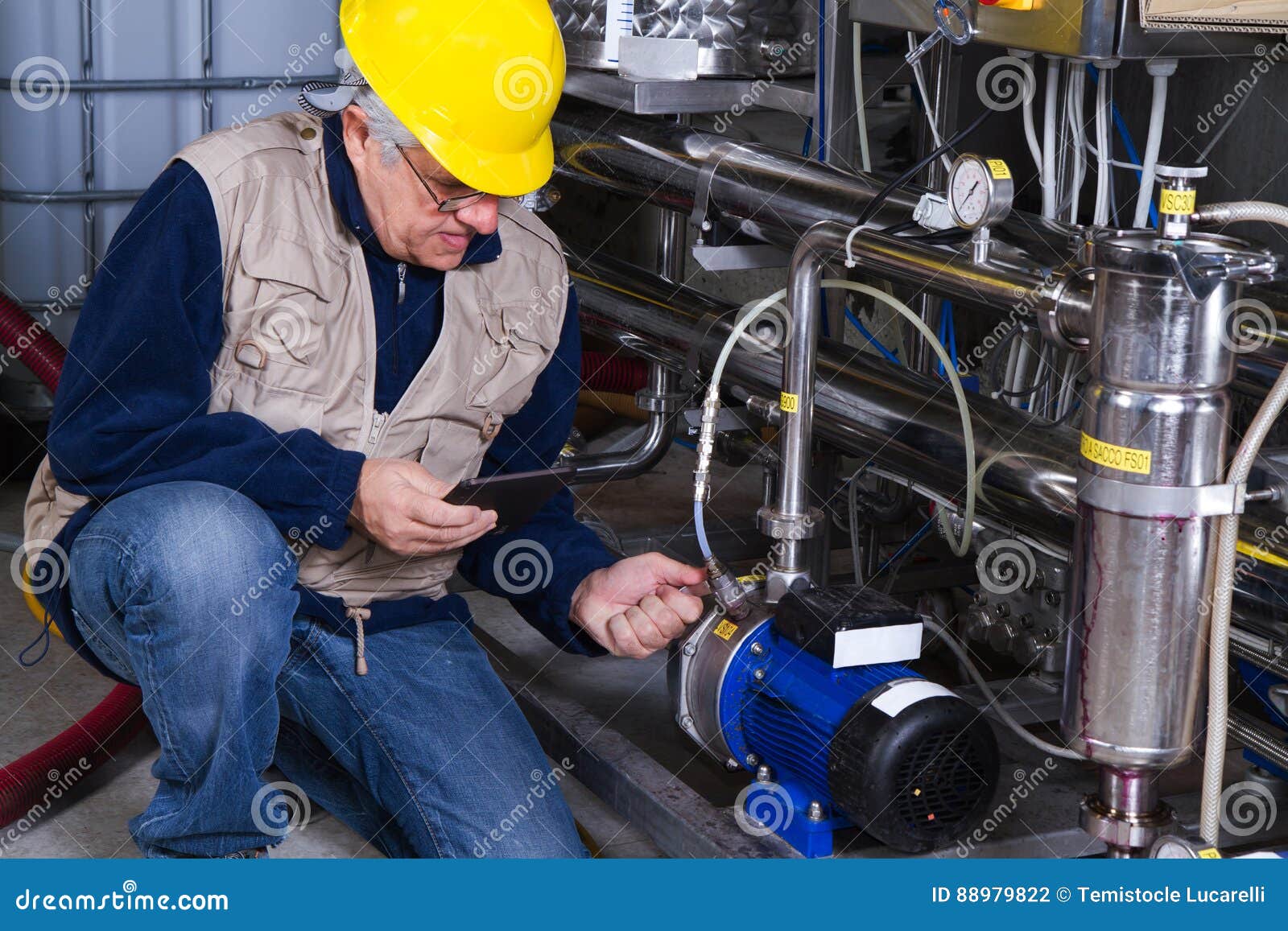 Repairman at work stock photo. Image of machinery, motor - 88979822