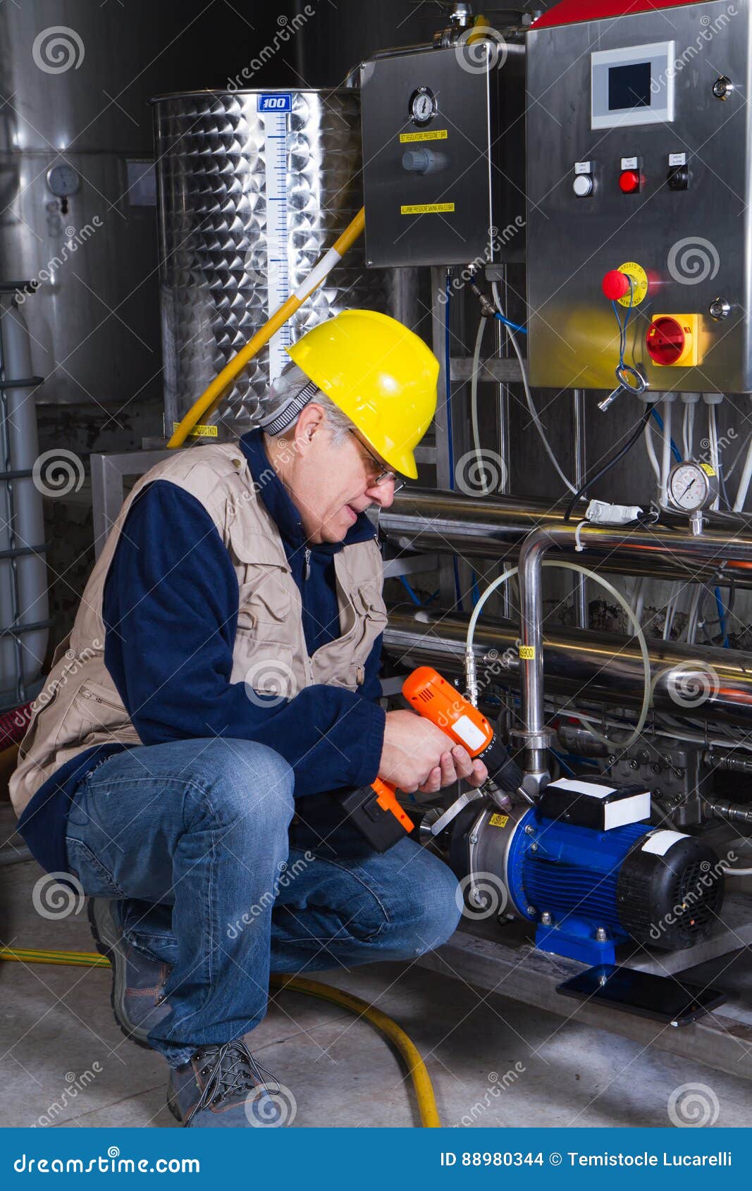 Repairman at work stock photo. Image of mechanical, energy - 88980344