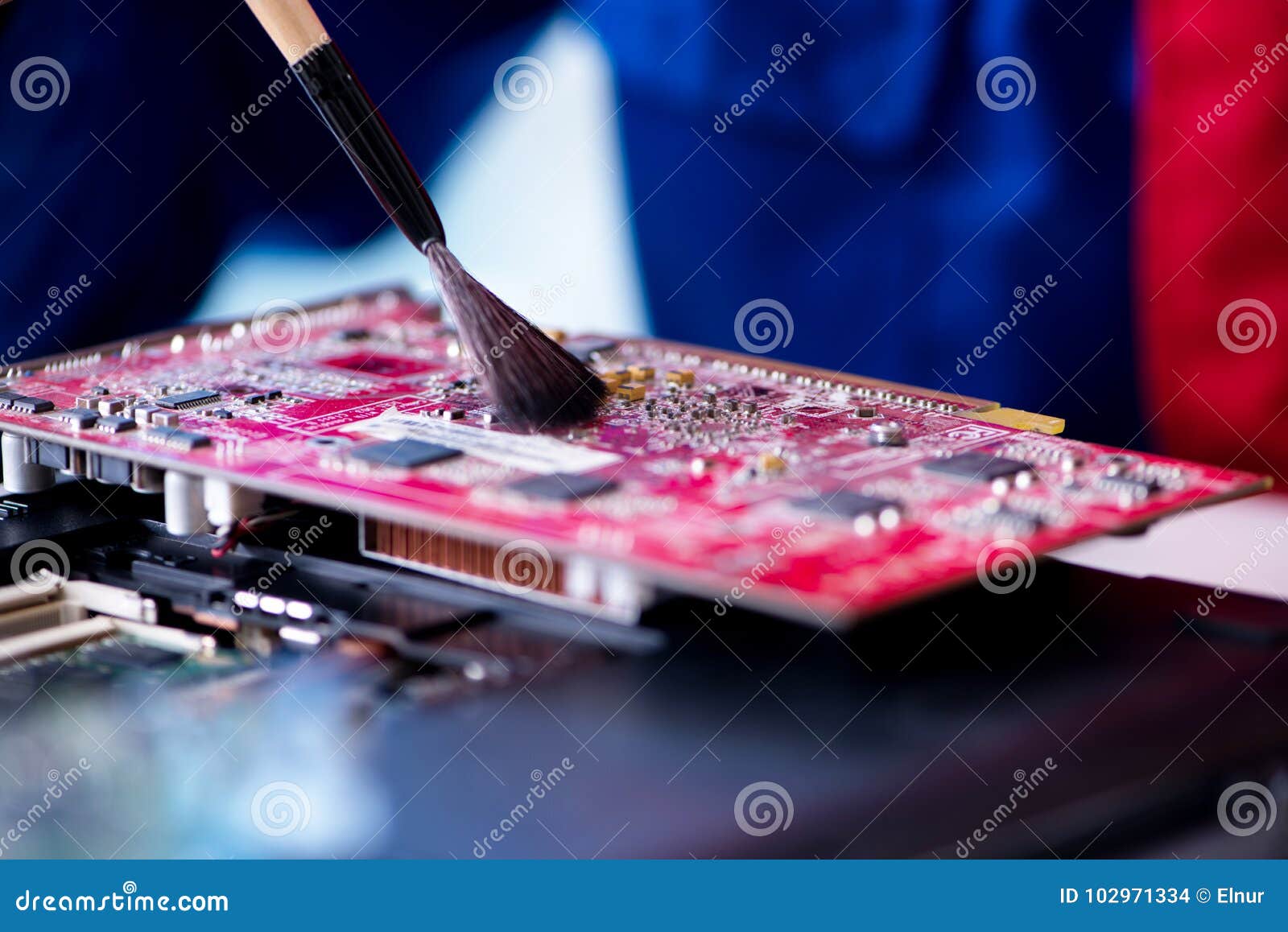 Repairman Working in Technical Support Fixing Computer Laptop Tr Stock ...