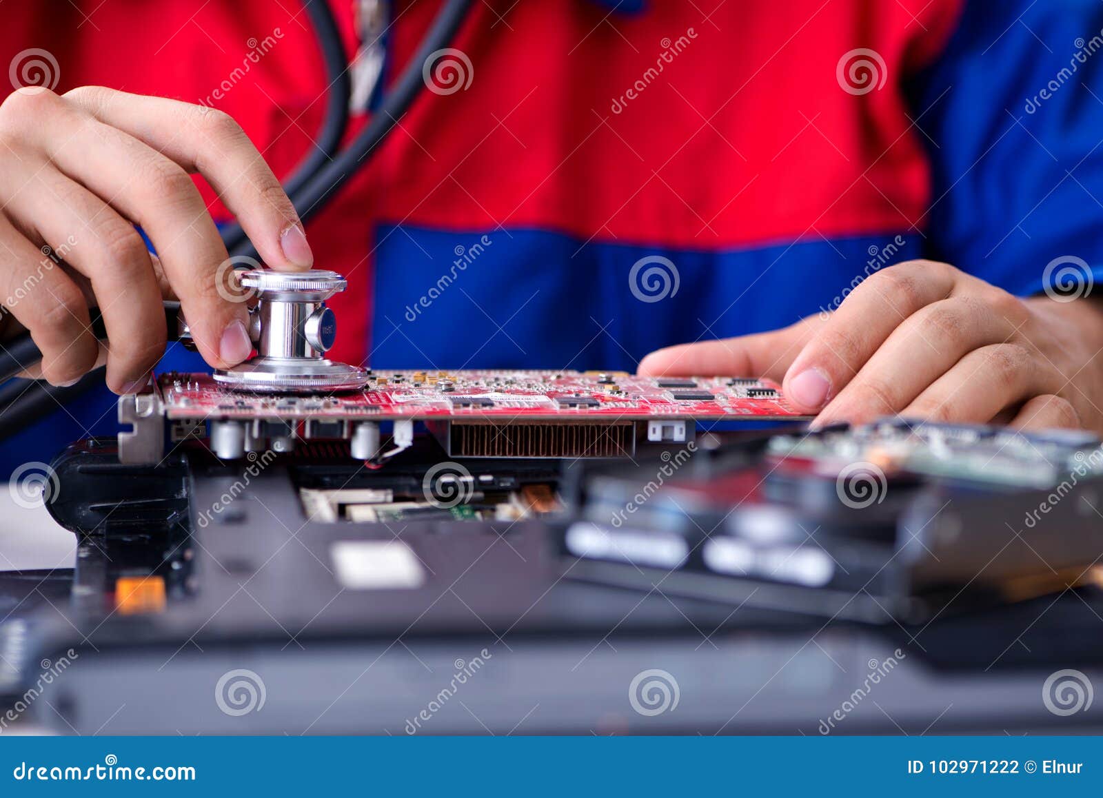 Repairman Working in Technical Support Fixing Computer Laptop Tr Stock ... Repairman Working in Technical Support Fixing Computer Laptop Tr Stock ...