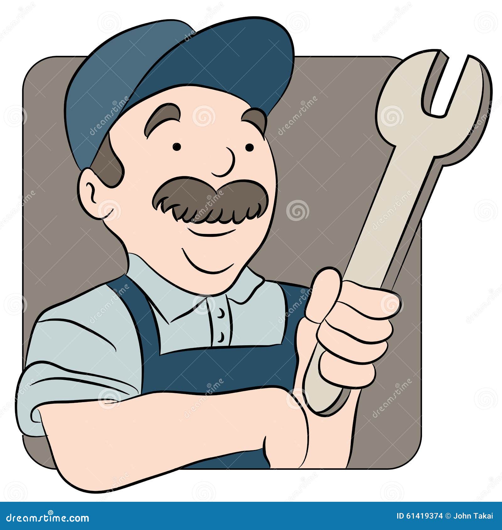 Reparador Cartoon ilustración del vector. Ilustración de constructor ...