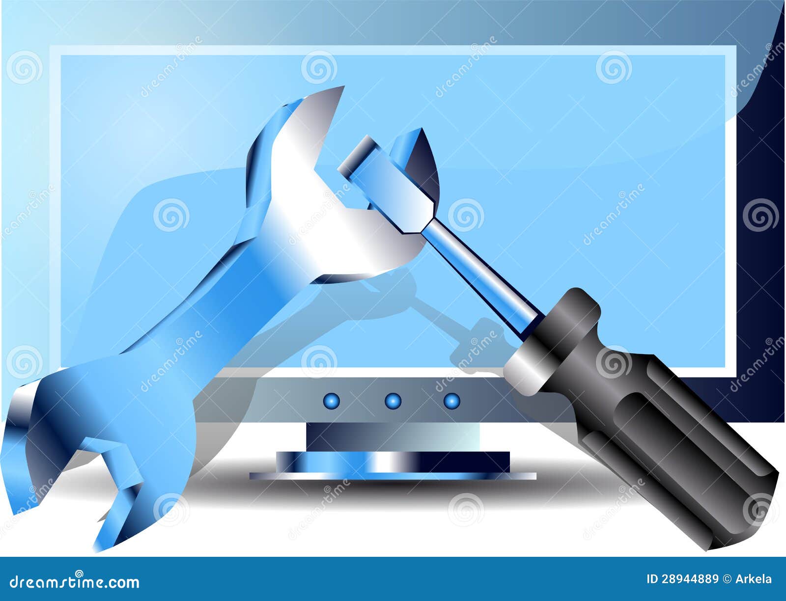 Reparando computadores ilustração stock. Ilustração de problemas - 28944889