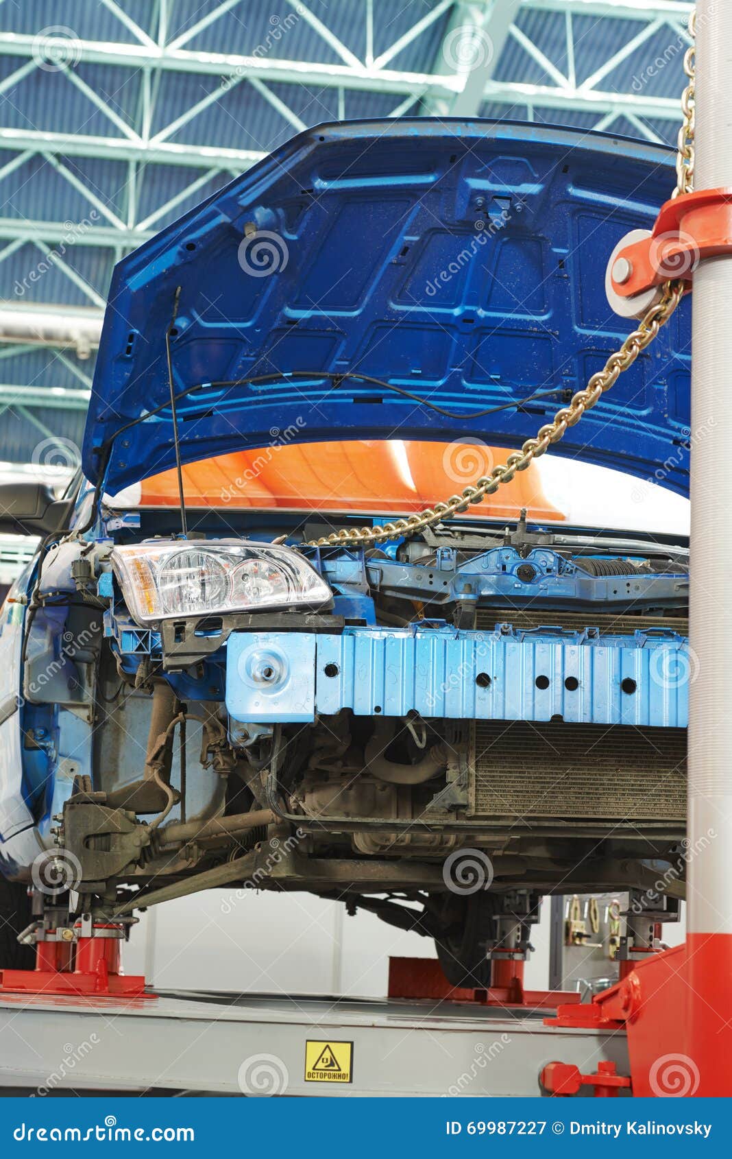 Reparation of Car Body on Building Berth Stock Image - Image of ...