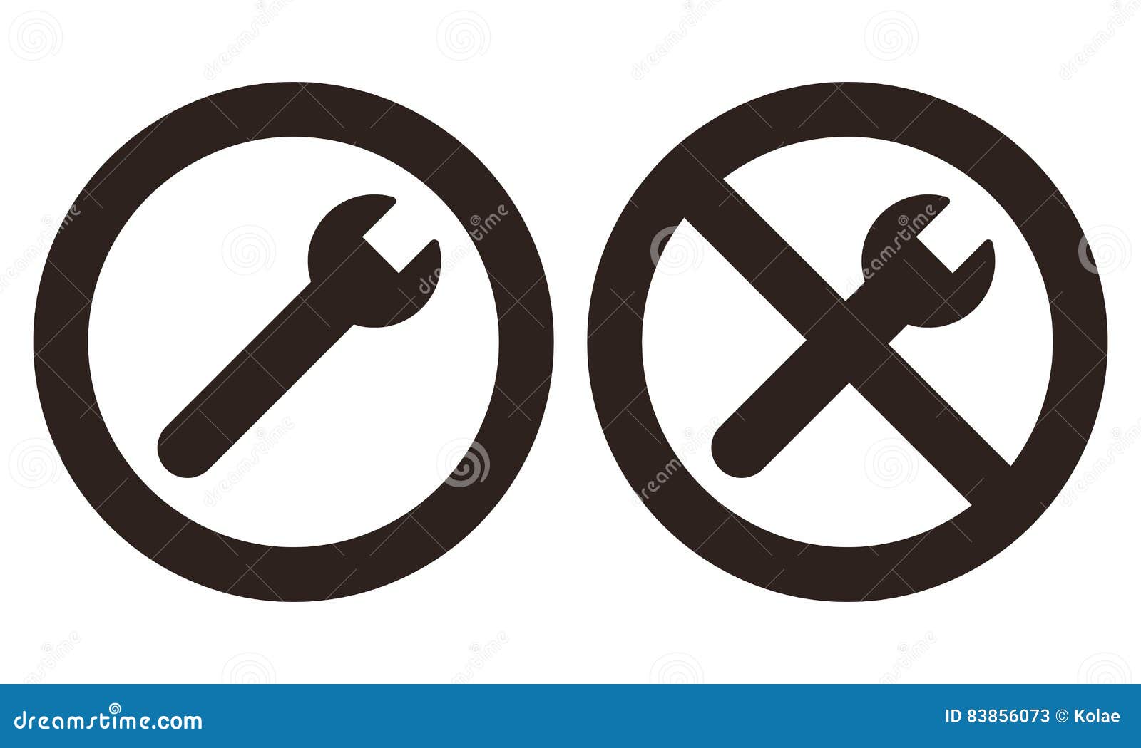 Reparation Och Inget Reparationssymbol Vektor Illustrationer ...