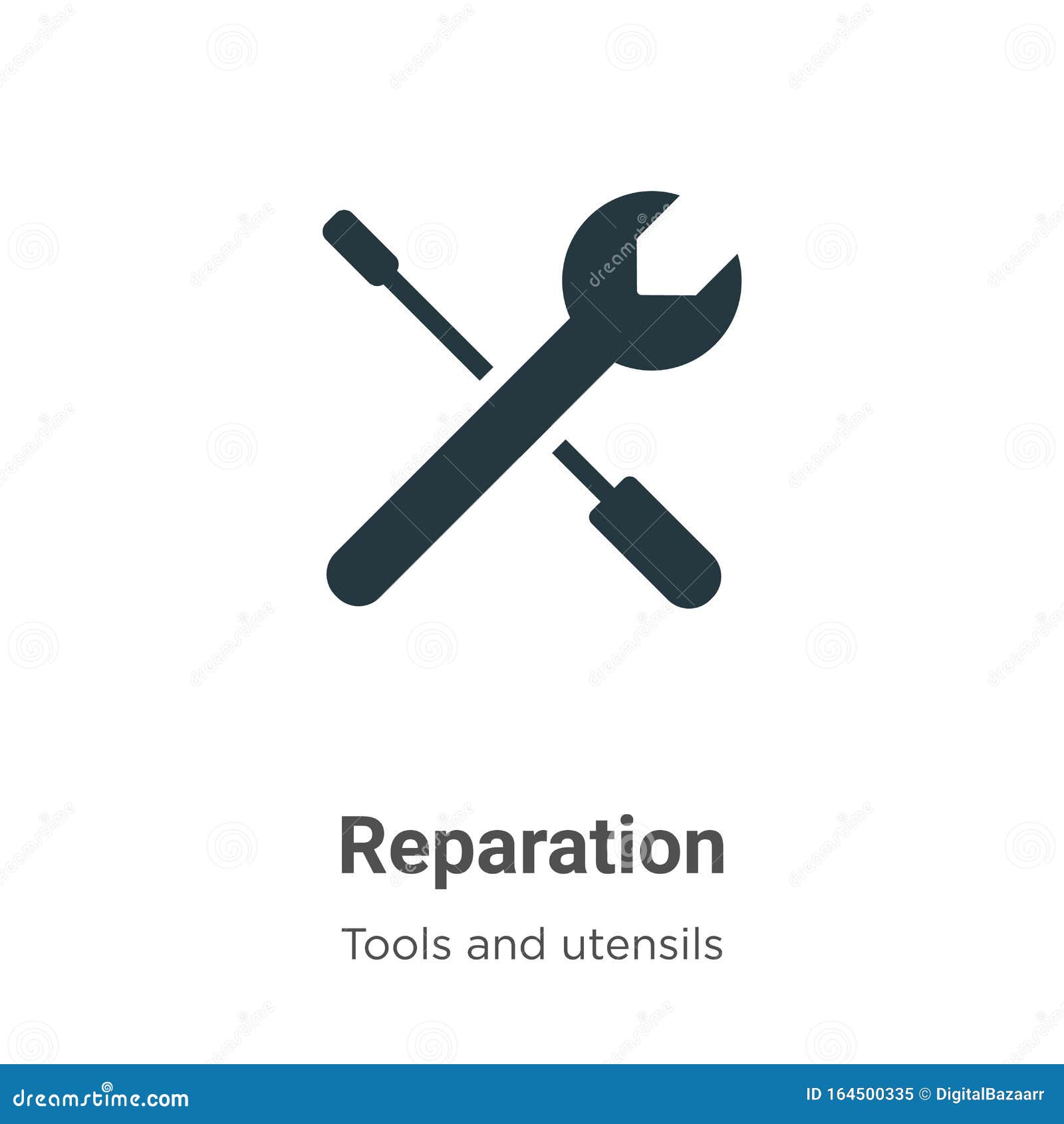 Reparation Vector Icon on White Background. Flat Vector Reparation Icon ...
