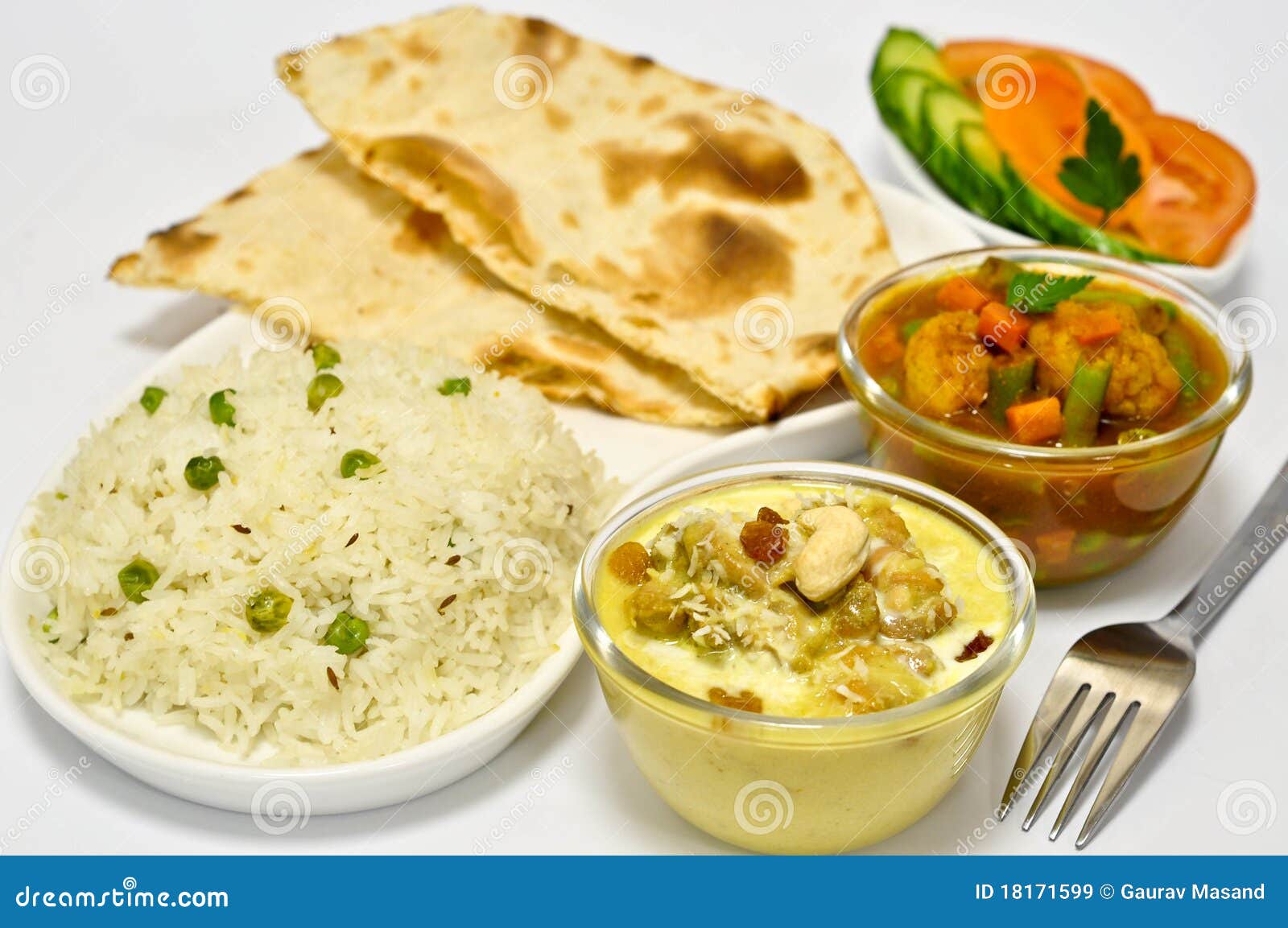 Repas Indien Avec Le Poulet Korma Image stock - Image du garnissez ...