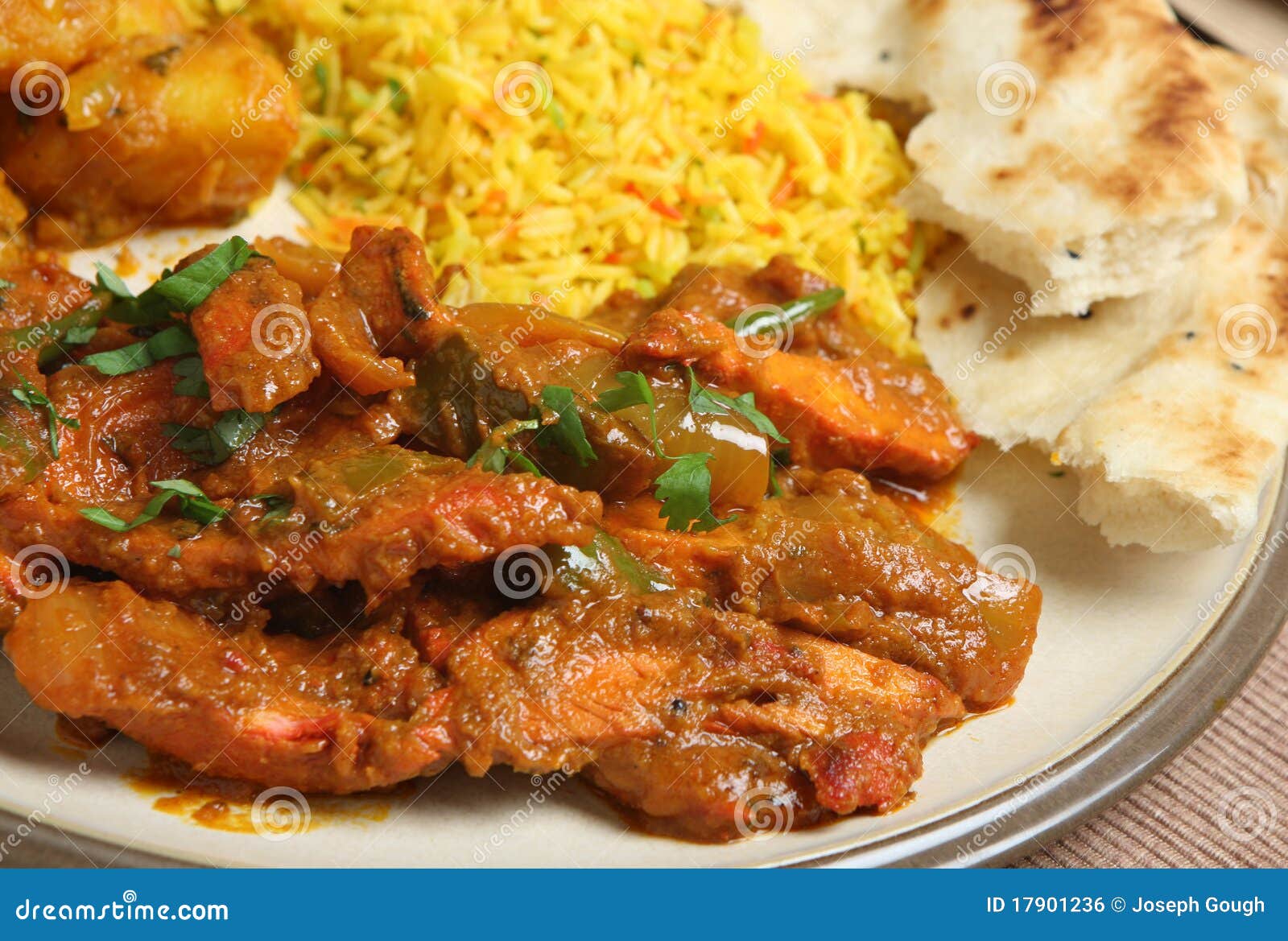 Repas Indien De Cari De Poulet Photo stock - Image of bombay, légume ...