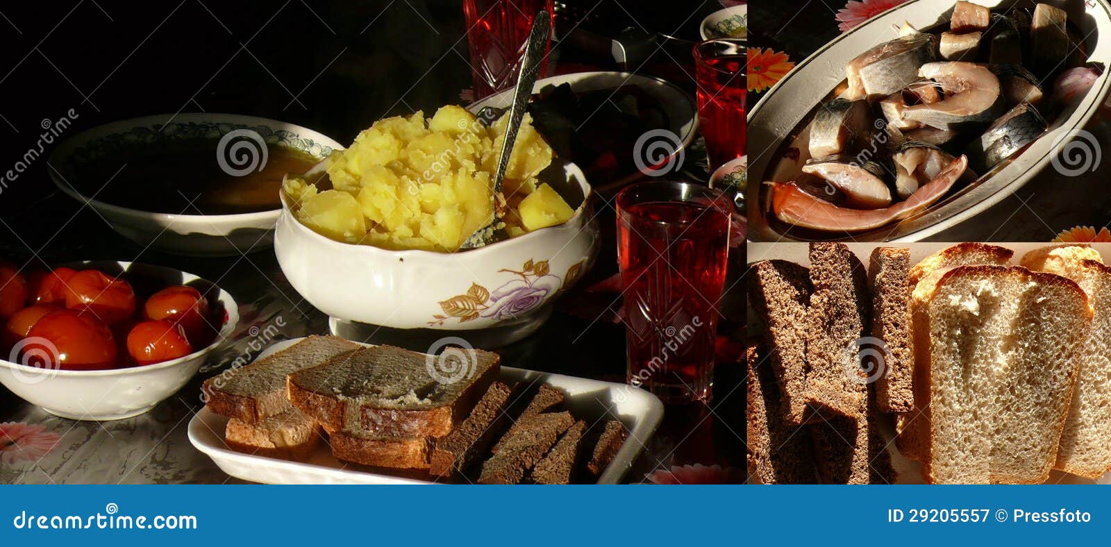 Repas russe illustration stock. Illustration du dîner - 29205557