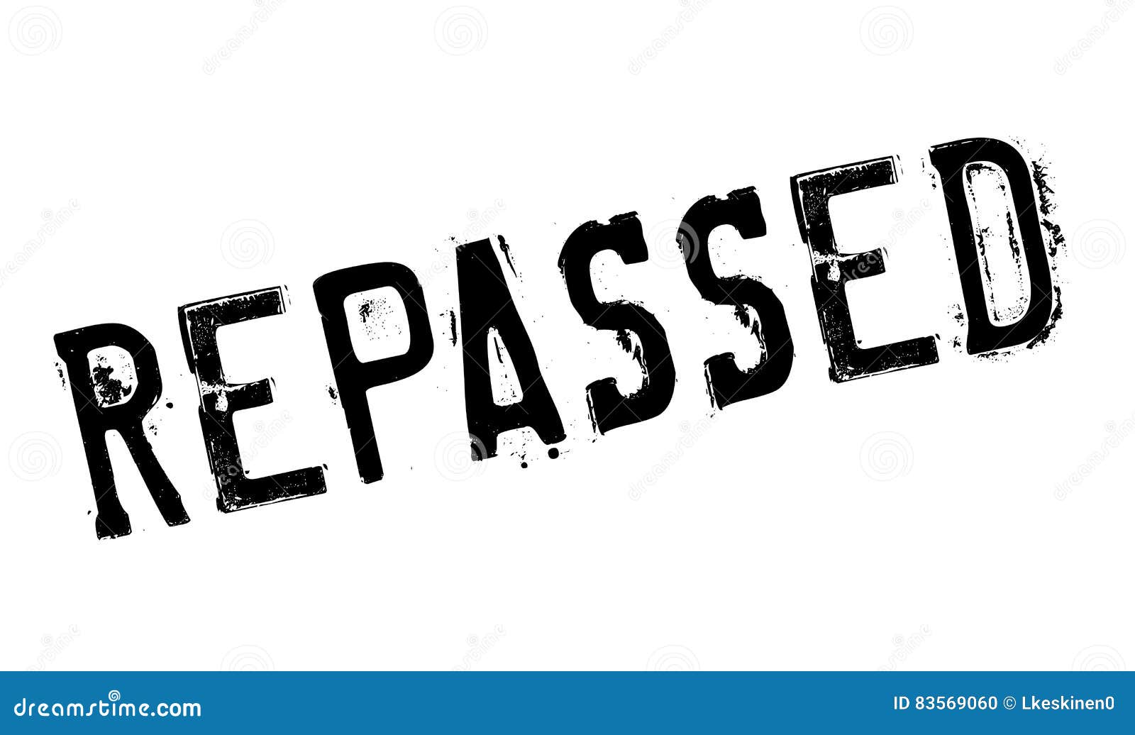 Repassed-Stempel stock abbildung. Illustration von gummi - 83569060