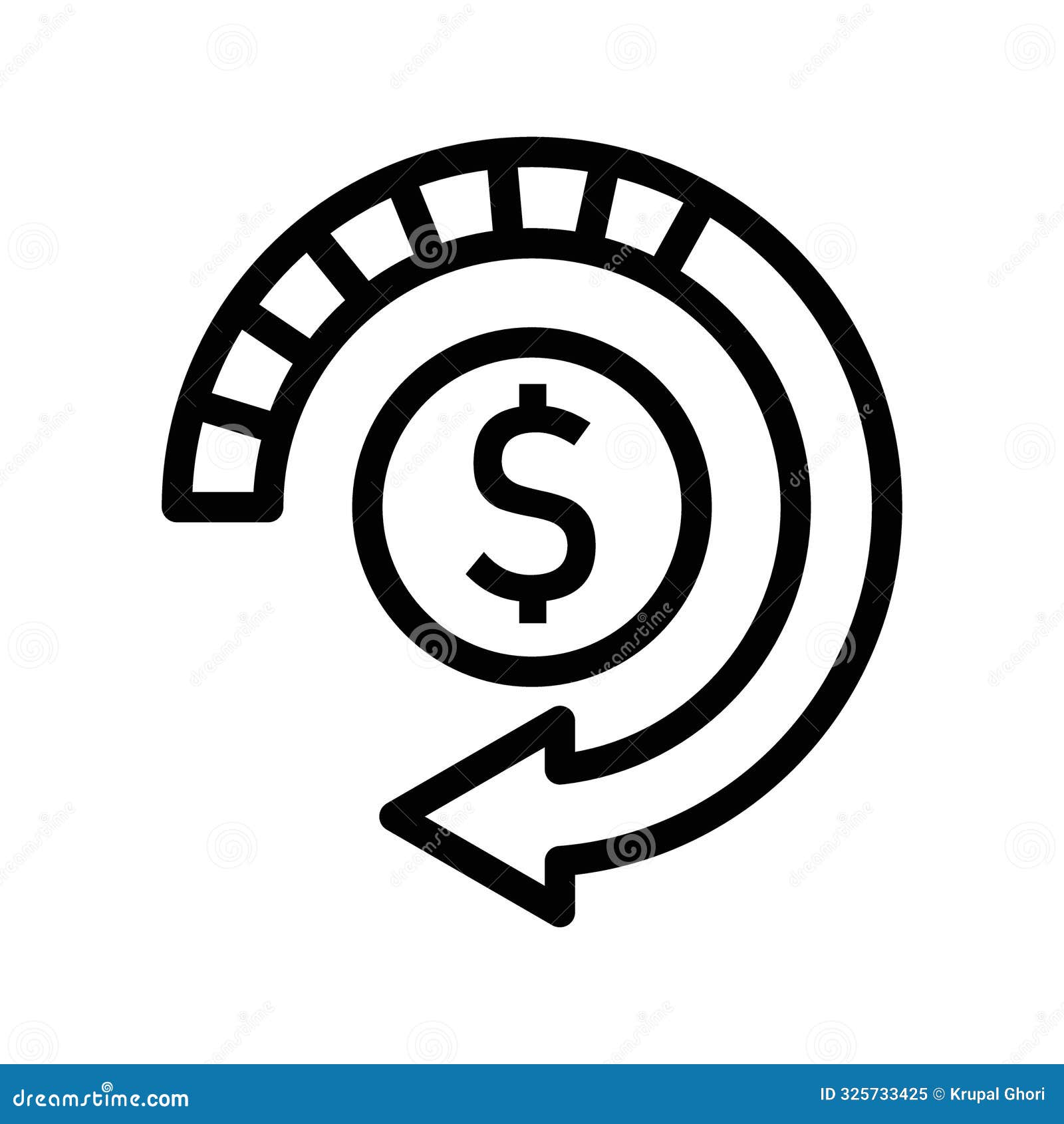 Repayment Logo Concept Featuring Dollar Sign Transforming Into Arrow ...