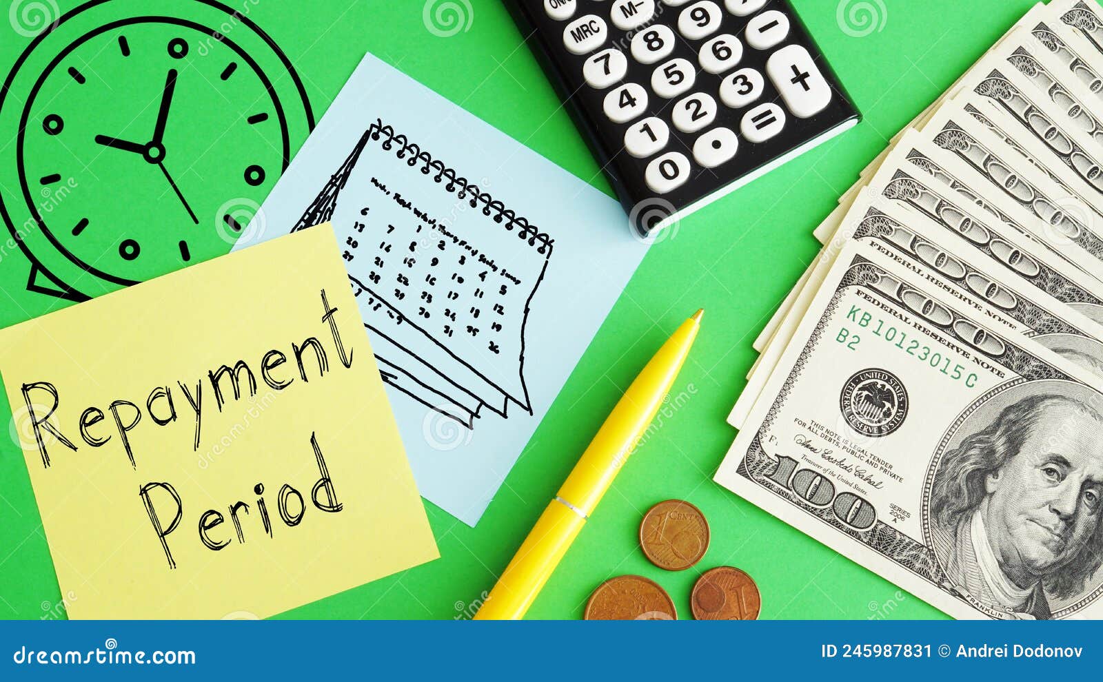 Repayment Period is Shown Using the Text Stock Image - Image of ...