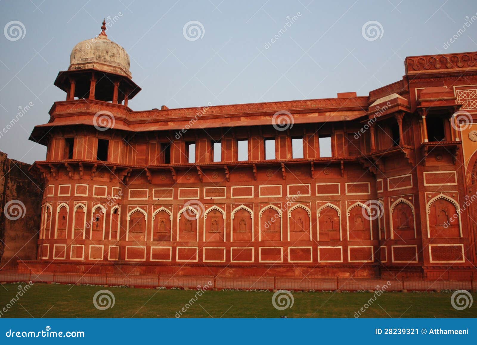 Repeat Arch Wall at Agra Fort India Stock Image - Image of mosaic ...