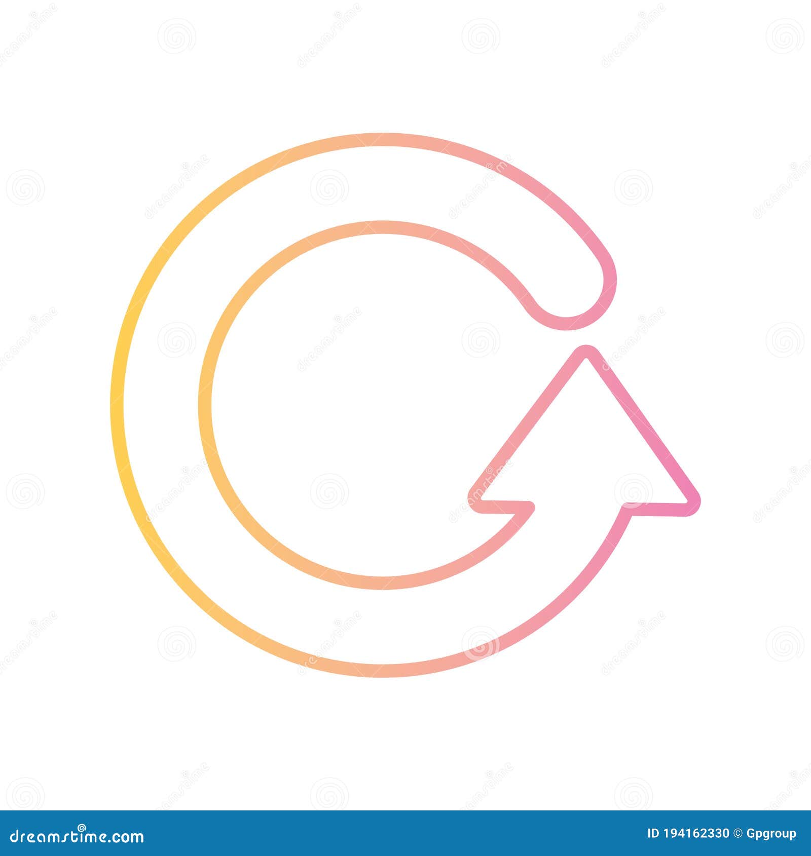 Repeat Arrow To Right Direction Gradient Style Icon Vector Design Stock Vector - Illustration of ...