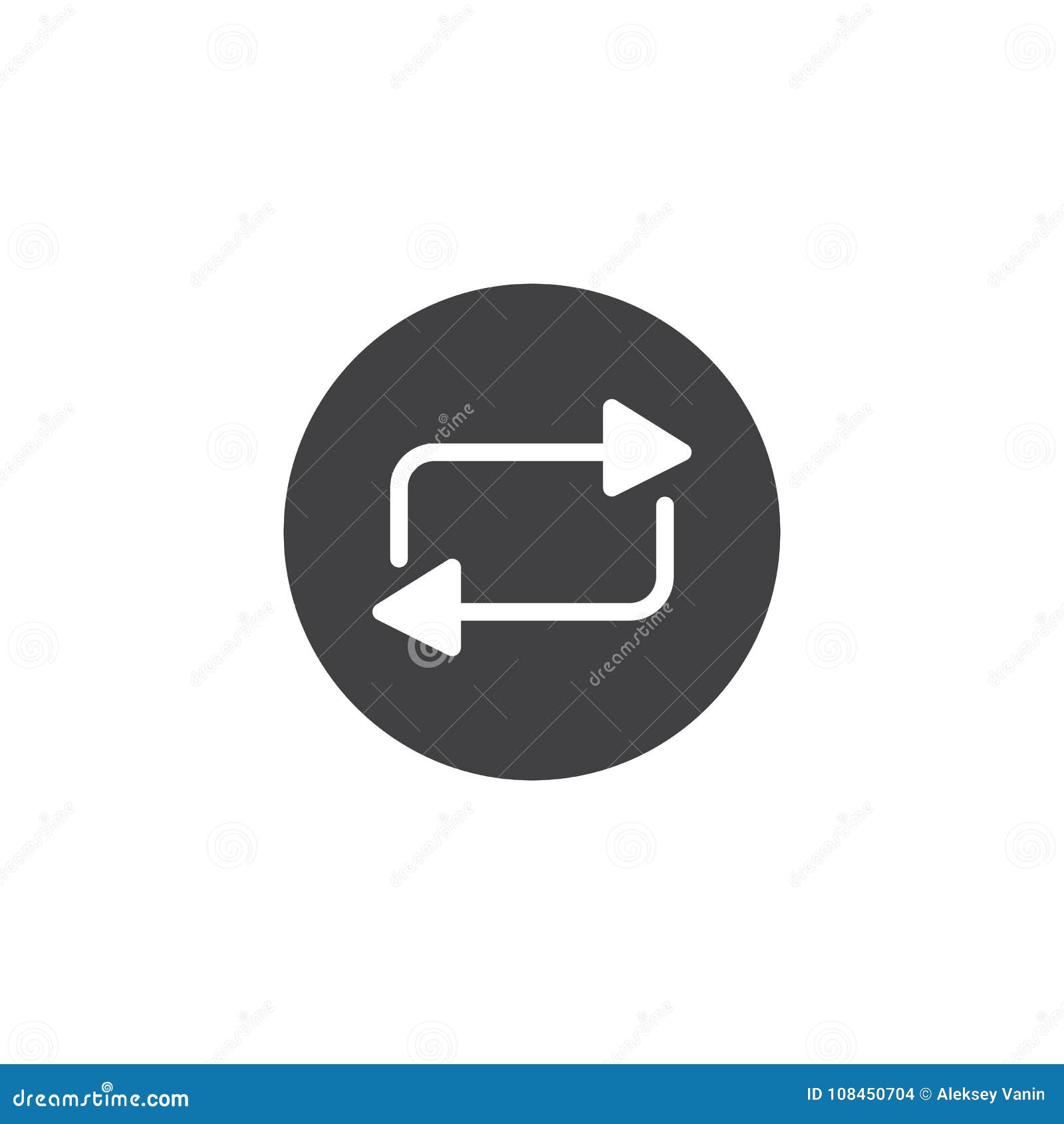 Repeat Button Icon Vector | CartoonDealer.com #108450704