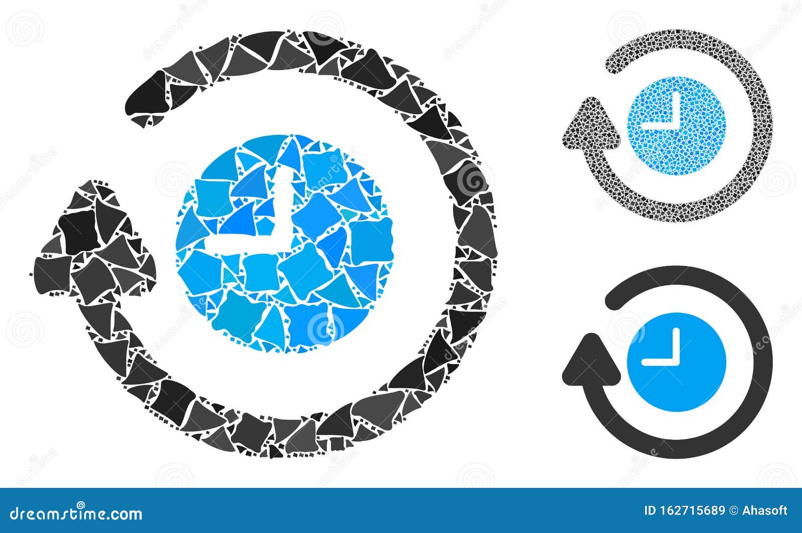 Repeat Clock Composition Icon of Ragged Parts Stock Illustration ...