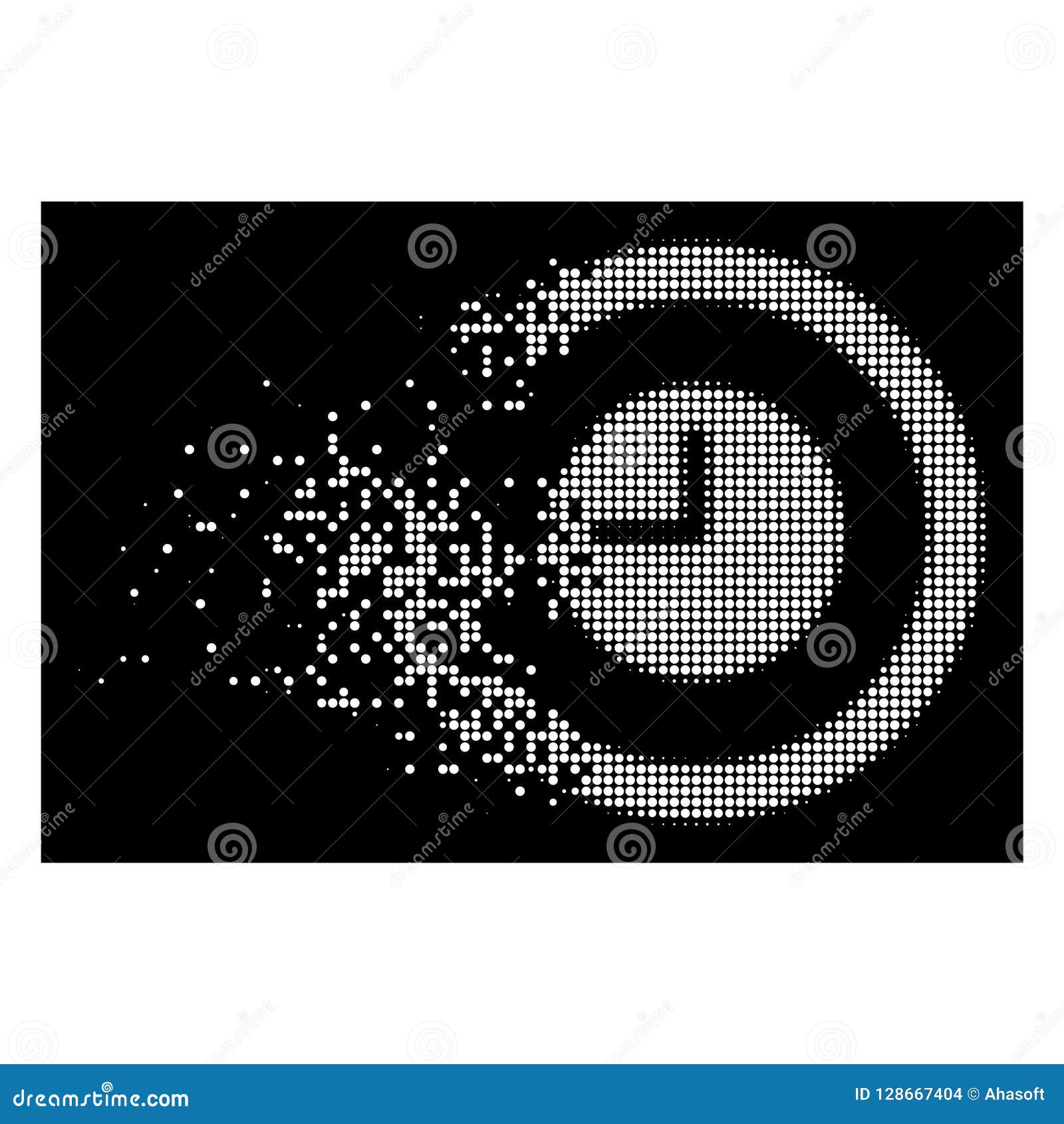 White Dissolving Pixelated Halftone Repeat Clock Icon Stock Vector ... White Dissolving Pixelated Halftone Repeat Clock Icon Stock Vector ...