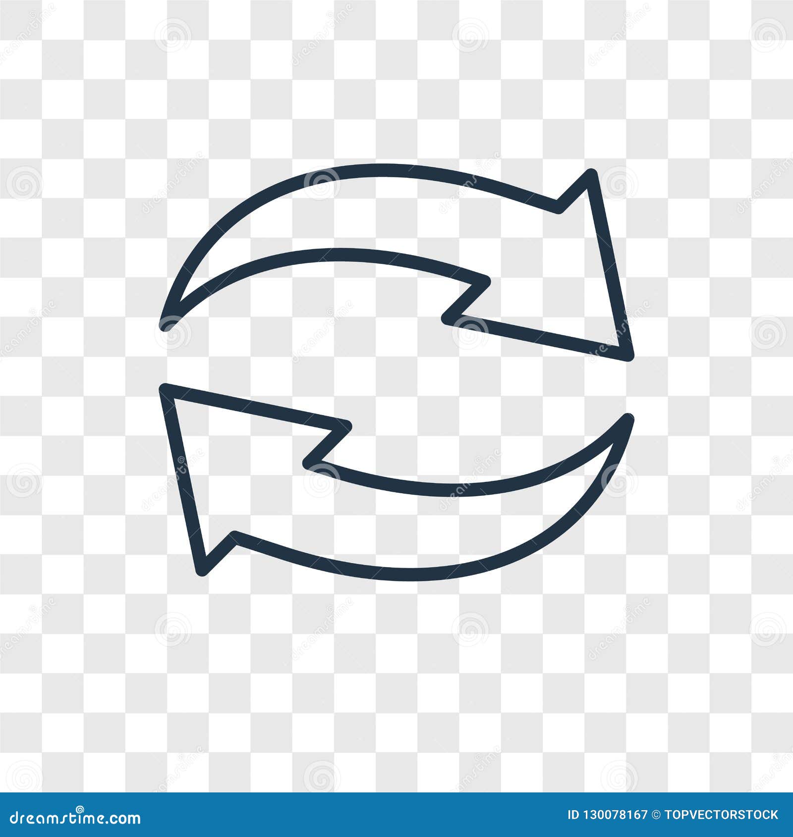 Repeat Concept Vector Linear Icon Isolated on Transparent Background ...