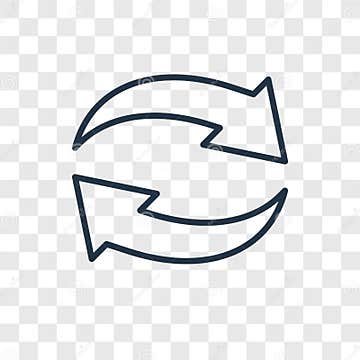 Repeat Concept Vector Linear Icon Isolated on Transparent Background ...