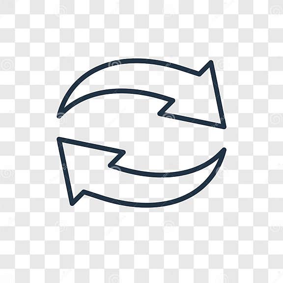 Repeat Concept Vector Linear Icon Isolated on Transparent Background ...