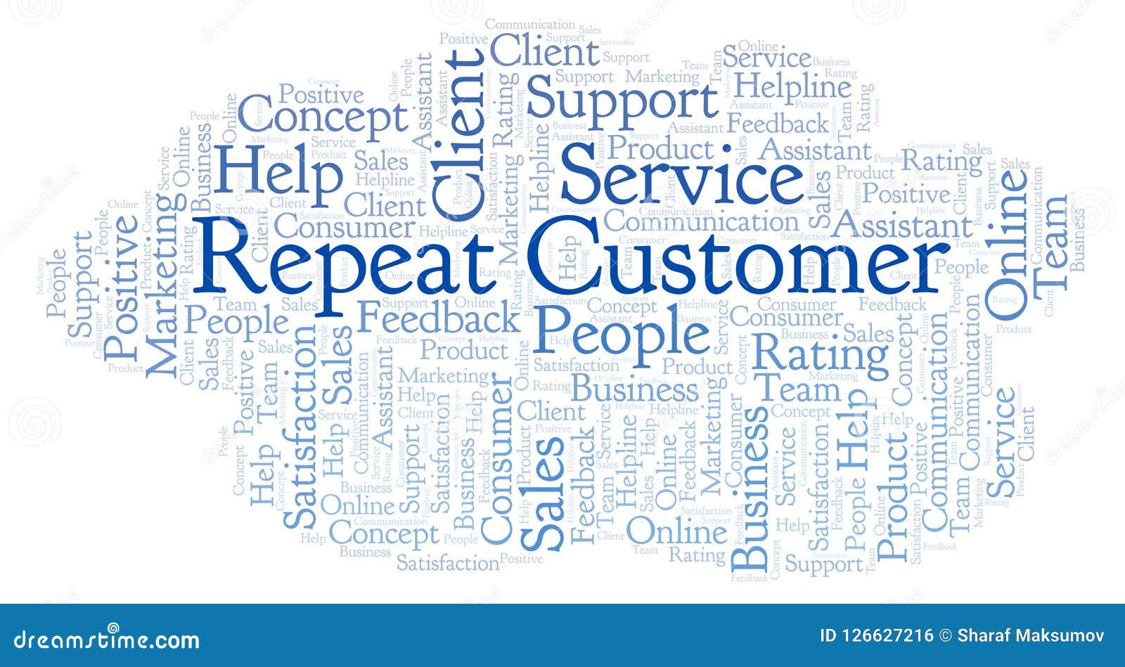 Repeat Customer Word Cloud. Stock Illustration - Illustration of print ...