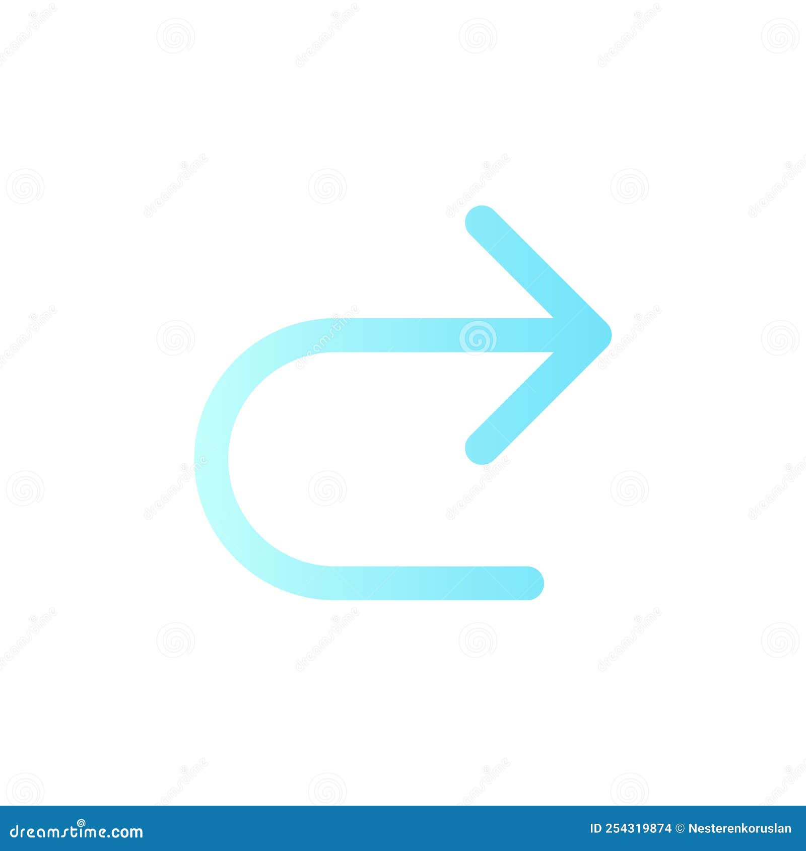 Repeat Flat Gradient Color Ui Icon Stock Vector - Illustration of program, application: 254319874