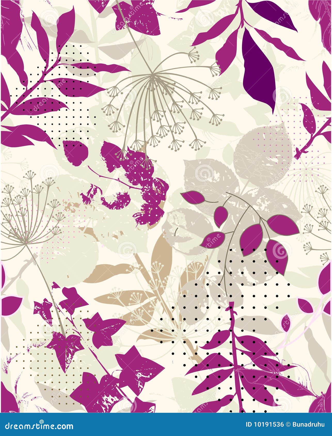 Repeat floral sample stock vector. Illustration of stylized - 10191536