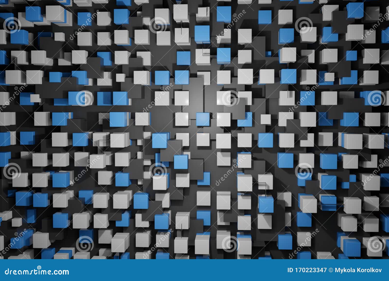 Repeat Geometric Cube Mosaic Color Pattern Wallpaper, Visualization 3D ...