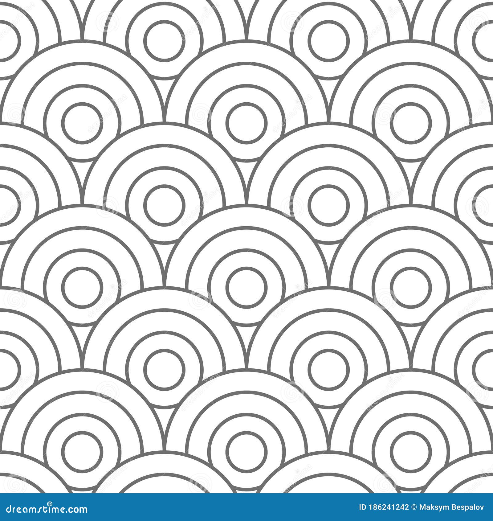 Repeat Geometric Vector Circular Decoration Texture. Repetitive Black ...