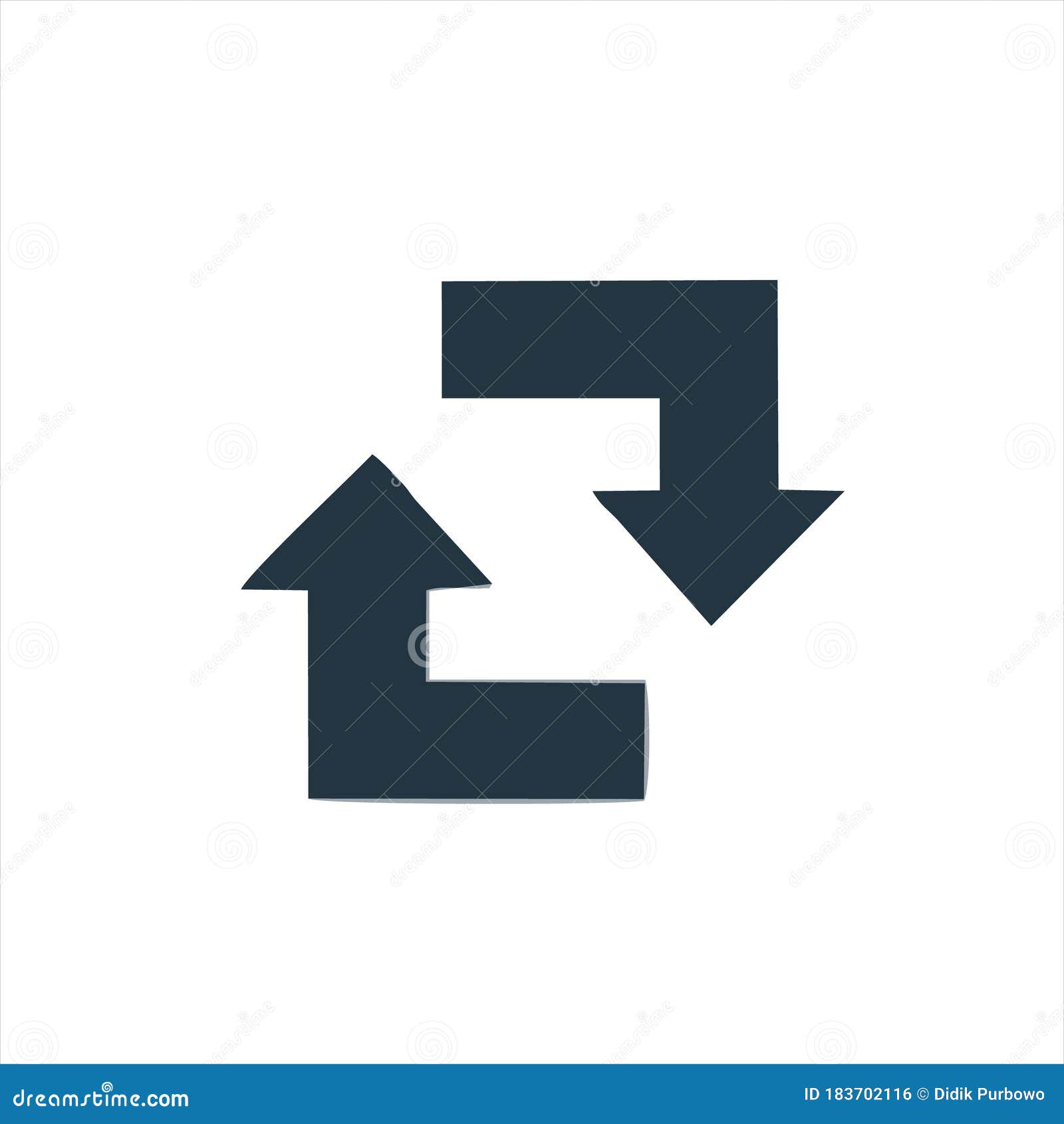 Repeat Icon Isolated on White Background. Repeat Icon in Trendy Design ...