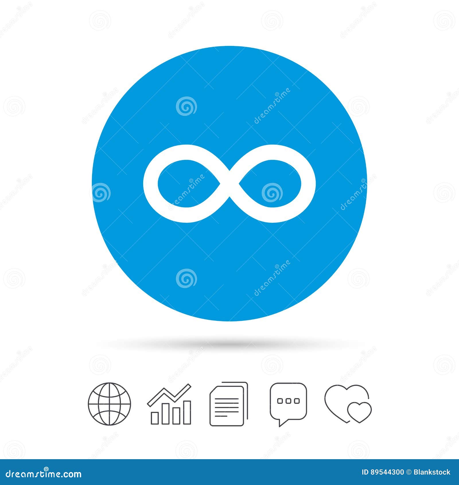 Repeat Icon. Loop Symbol. Infinity Sign Stock Vector - Illustration of ...