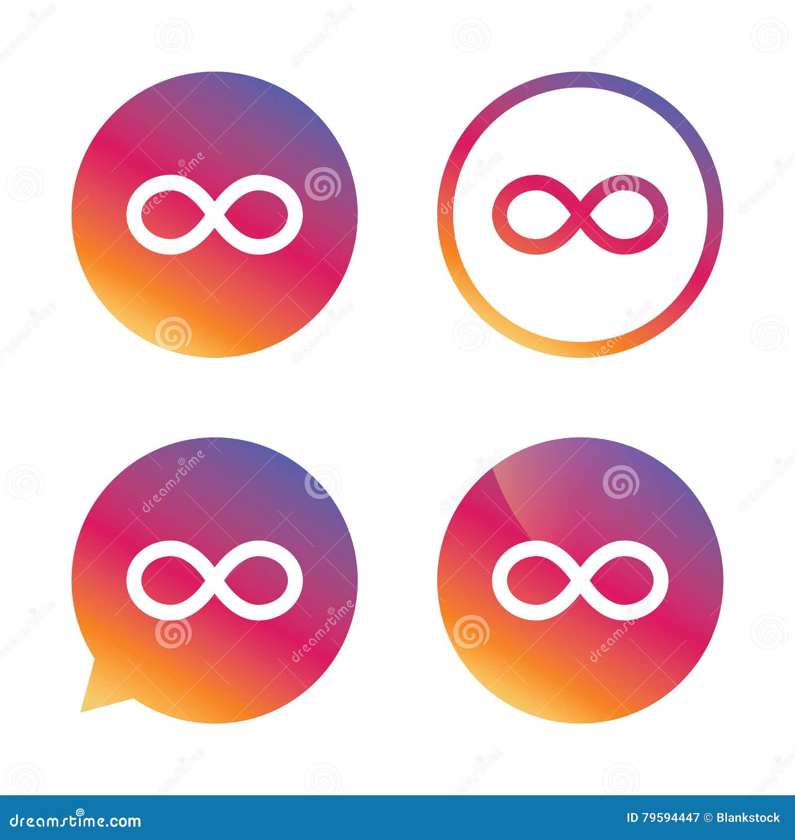 Repeat Icon. Loop Symbol. Infinity Sign Stock Vector - Illustration of ...