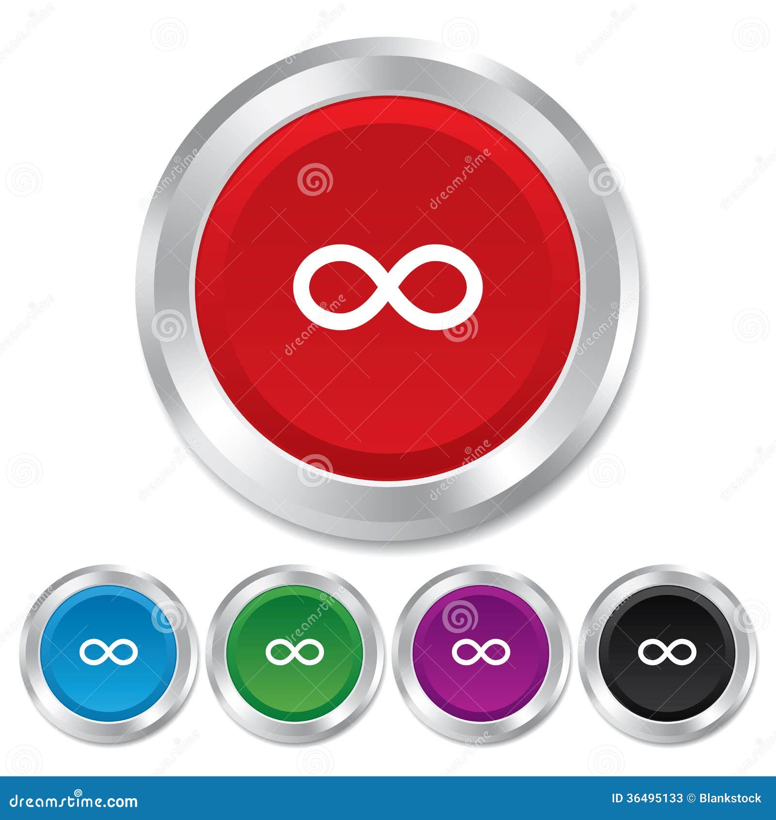 Loop Symbol. Infinity Vector Infographic Element. Colorful Mobius Loop ...