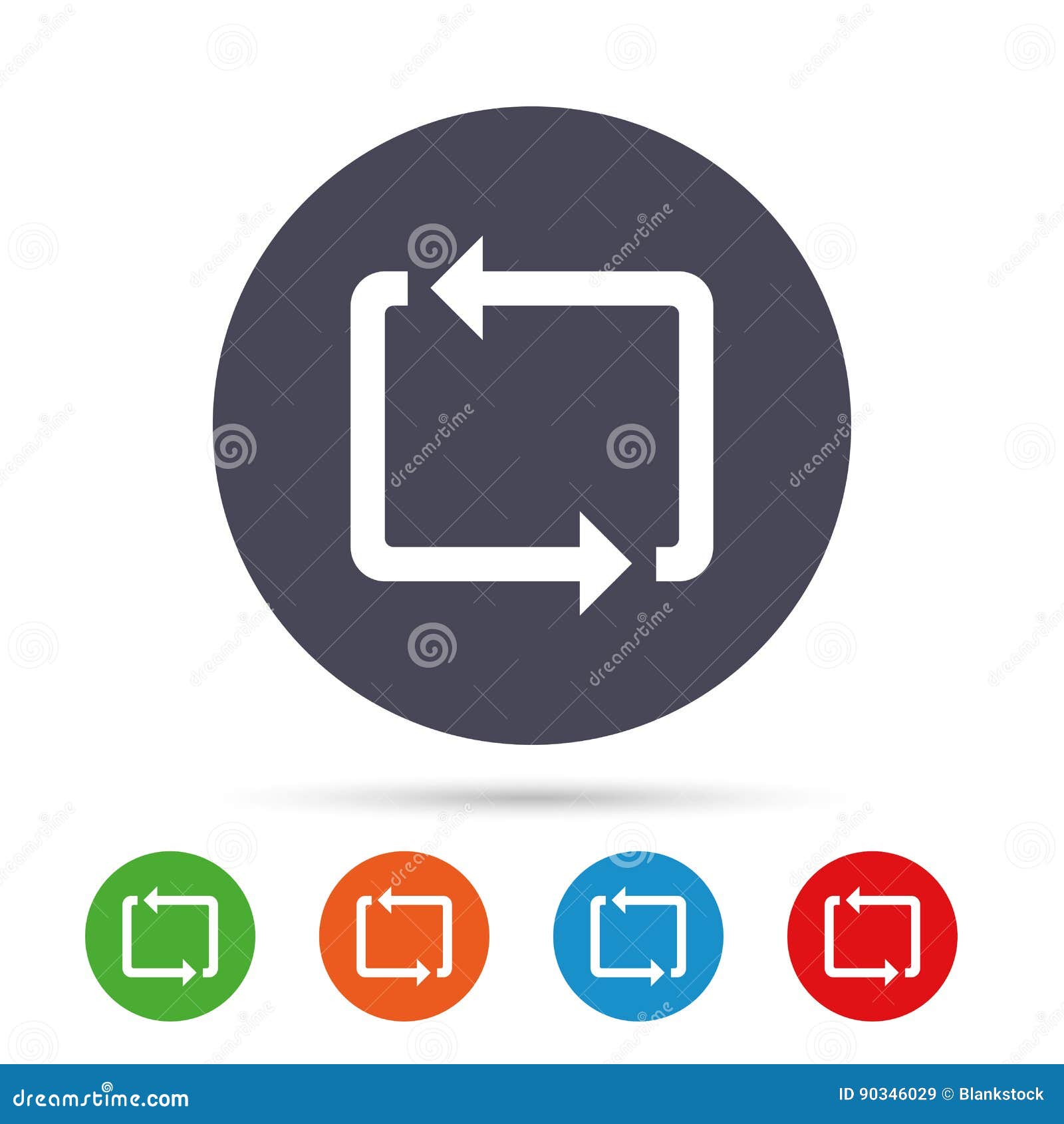 Repeat Icon. Loop Symbol. Refresh Sign. Cartoon Vector | CartoonDealer ...