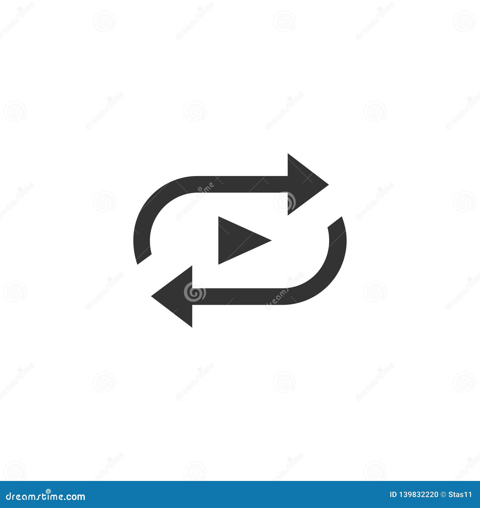 Repeat Icon in Simple Design. Vector Illustartion Stock Vector ...