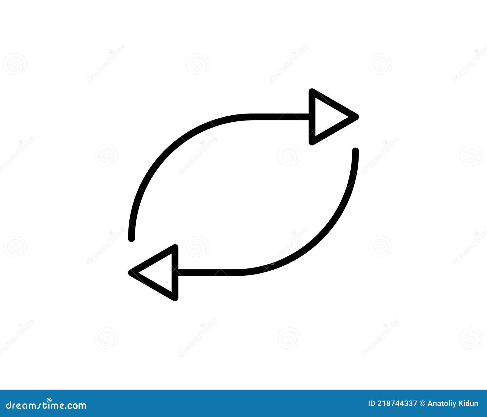 Repeat Icon in Trendy Flat Style Isolated on White Background, for Your ...