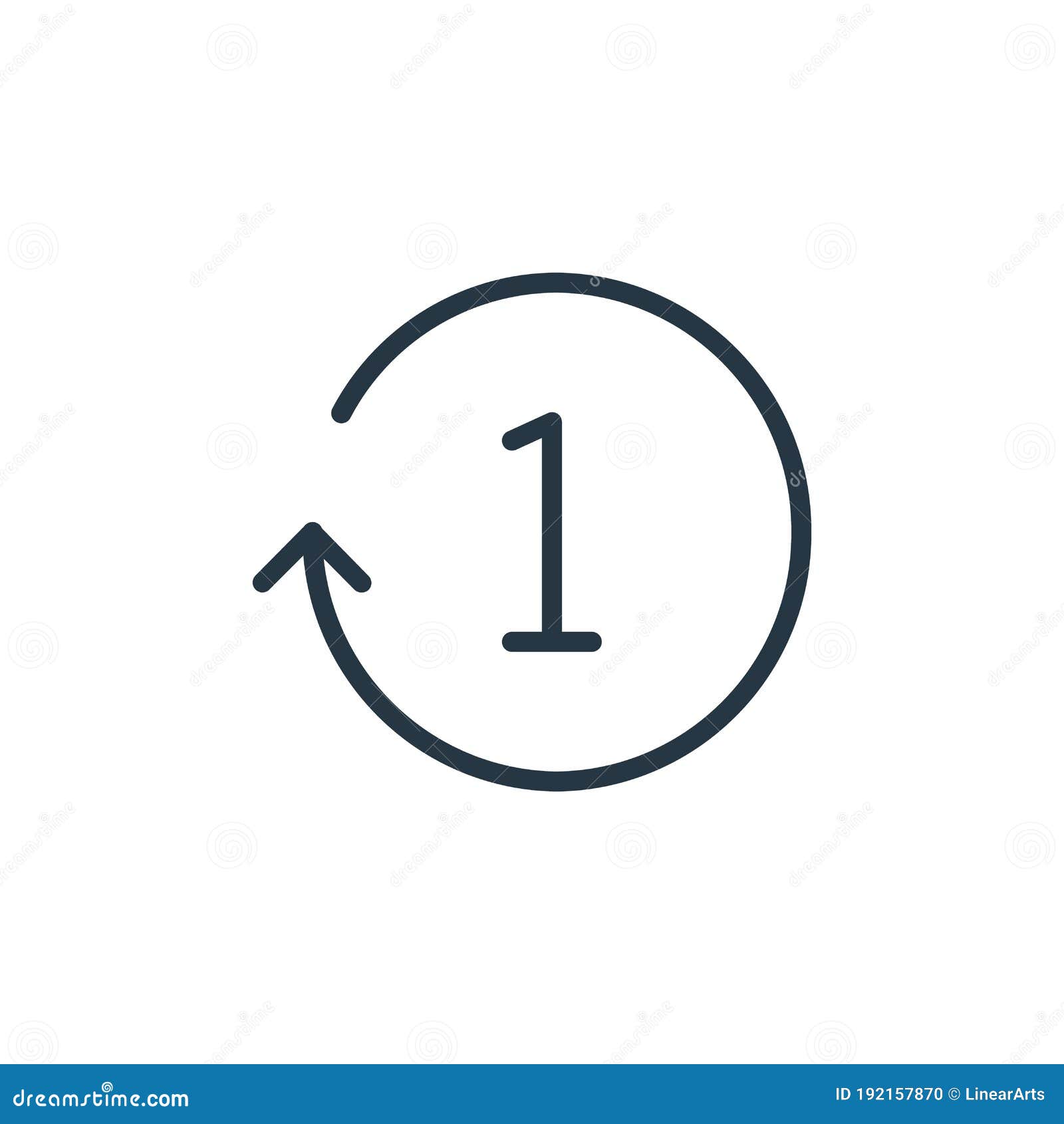 Repeat Icon Vector from Media Players Concept. Thin Line Illustration ...