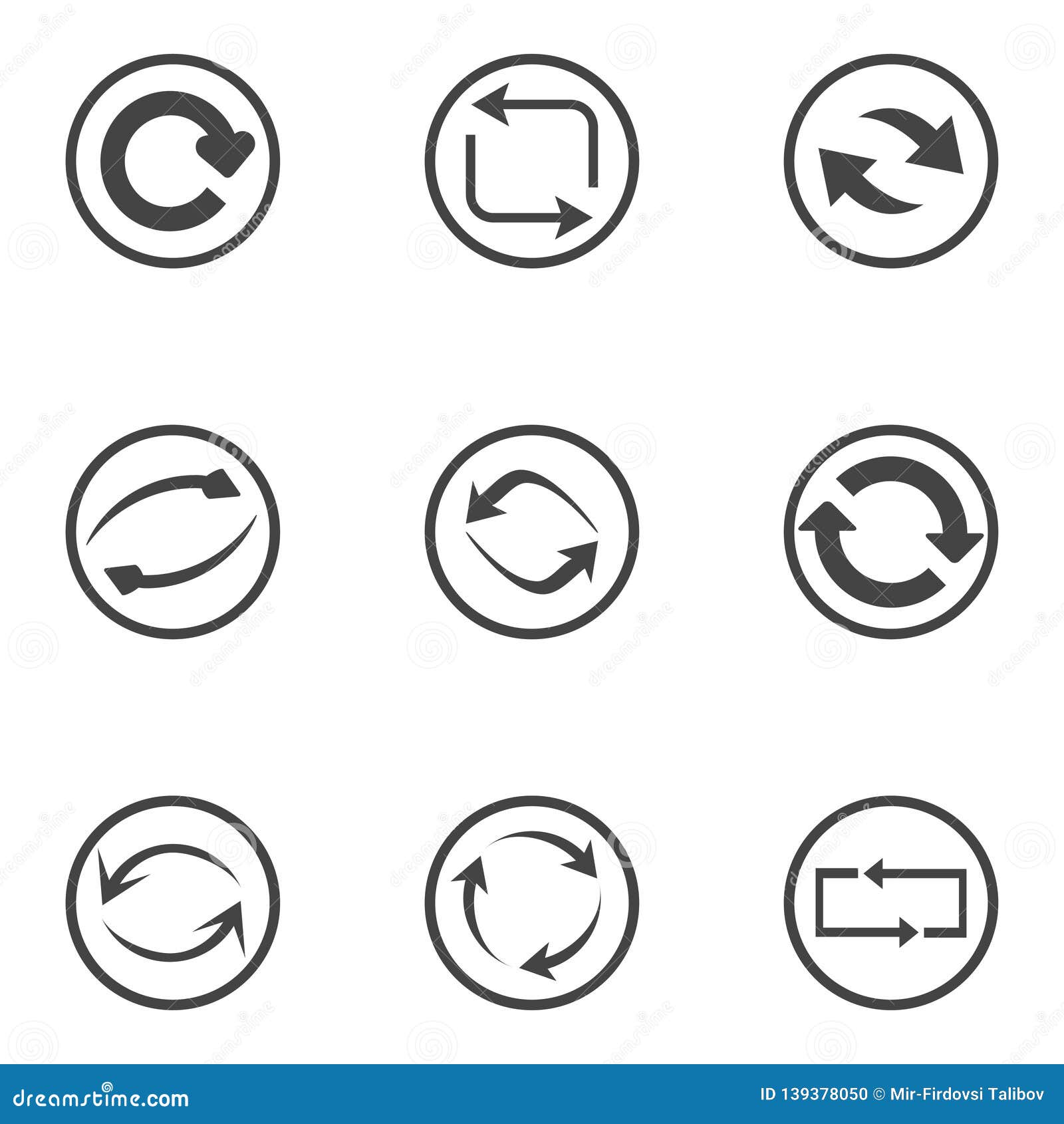 Repeat Icons Set. Set of 9 Refresh Filled Icons Such As Reload, Update ... Repeat Icons Set. Set of 9 Refresh Filled Icons Such As Reload, Update ...