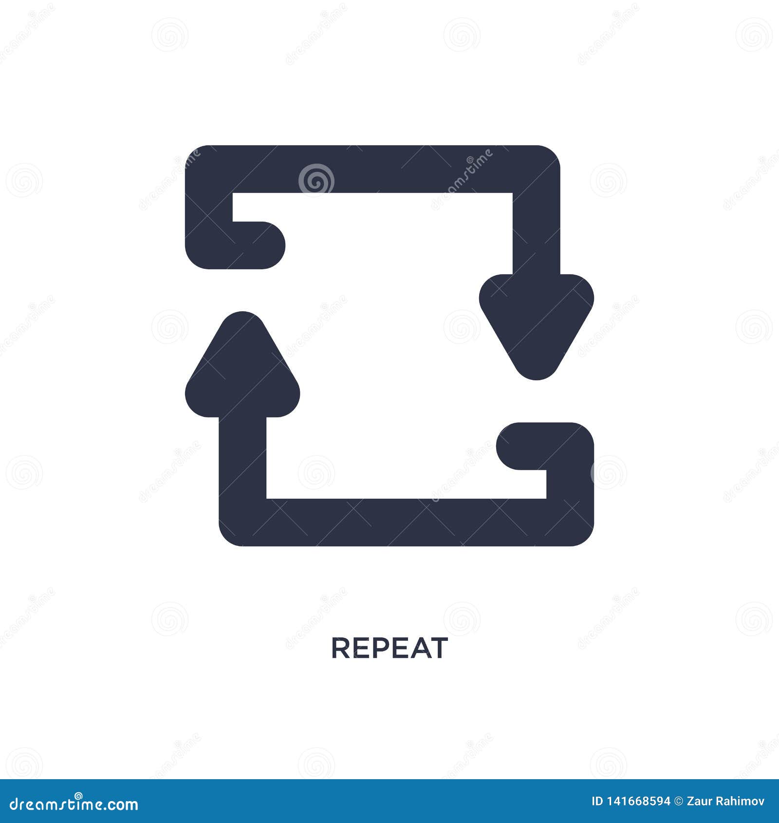Repeat Icon on White Background. Simple Element Illustration from ...