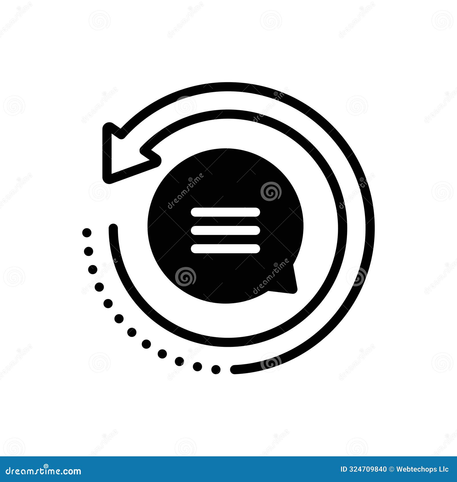 Black Solid Icon for Repeat Key Phrases, Repeat and Box Stock ...