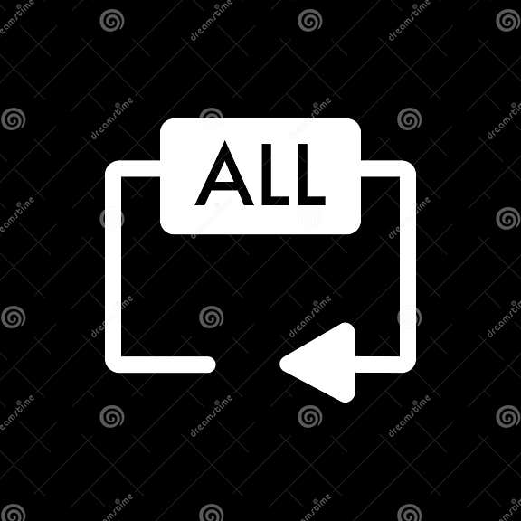 Repeat Media Player Icon. Repeat All Symbol Stock Vector - Illustration ...