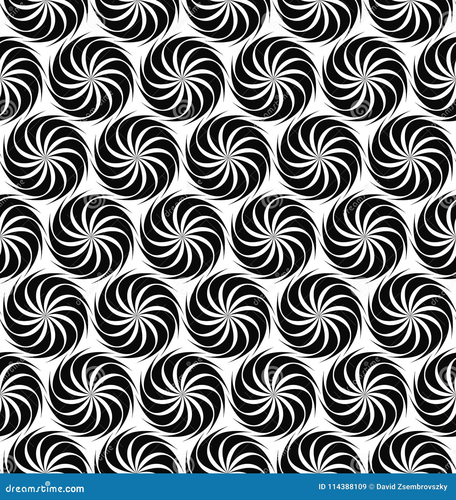 Repeat Monochrome Swirl Pattern Stock Vector - Illustration of abstract ...