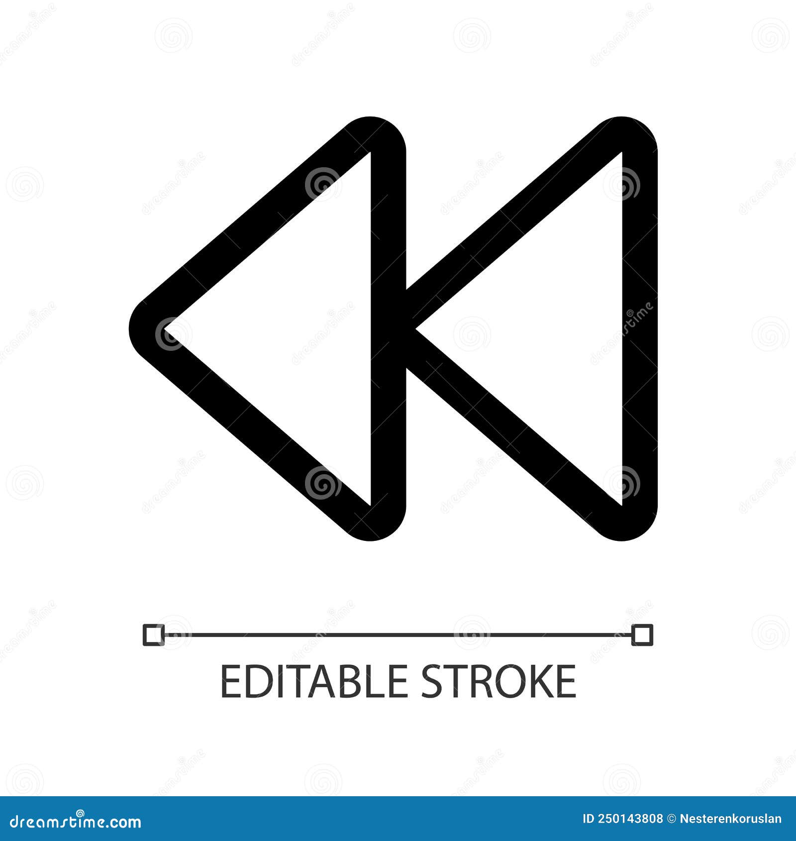 Repeat Once White Linear Ui Icon Stock Vector - Illustration of ...