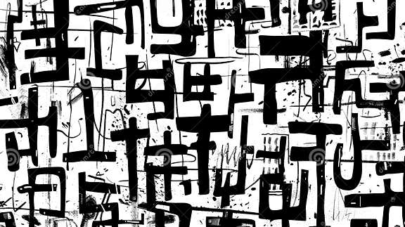Repeat Pattern of Abstract Line-based Glyphs Evokes an Enigmatic ...
