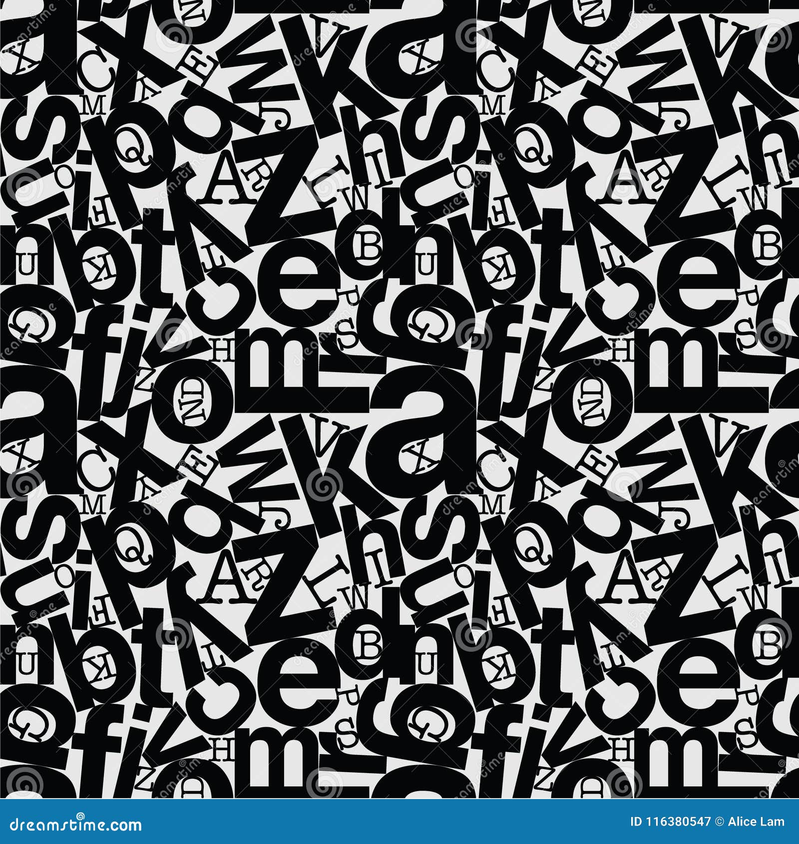 Repeat Pattern Background Alphabet Jumble Stock Vector - Illustration ...