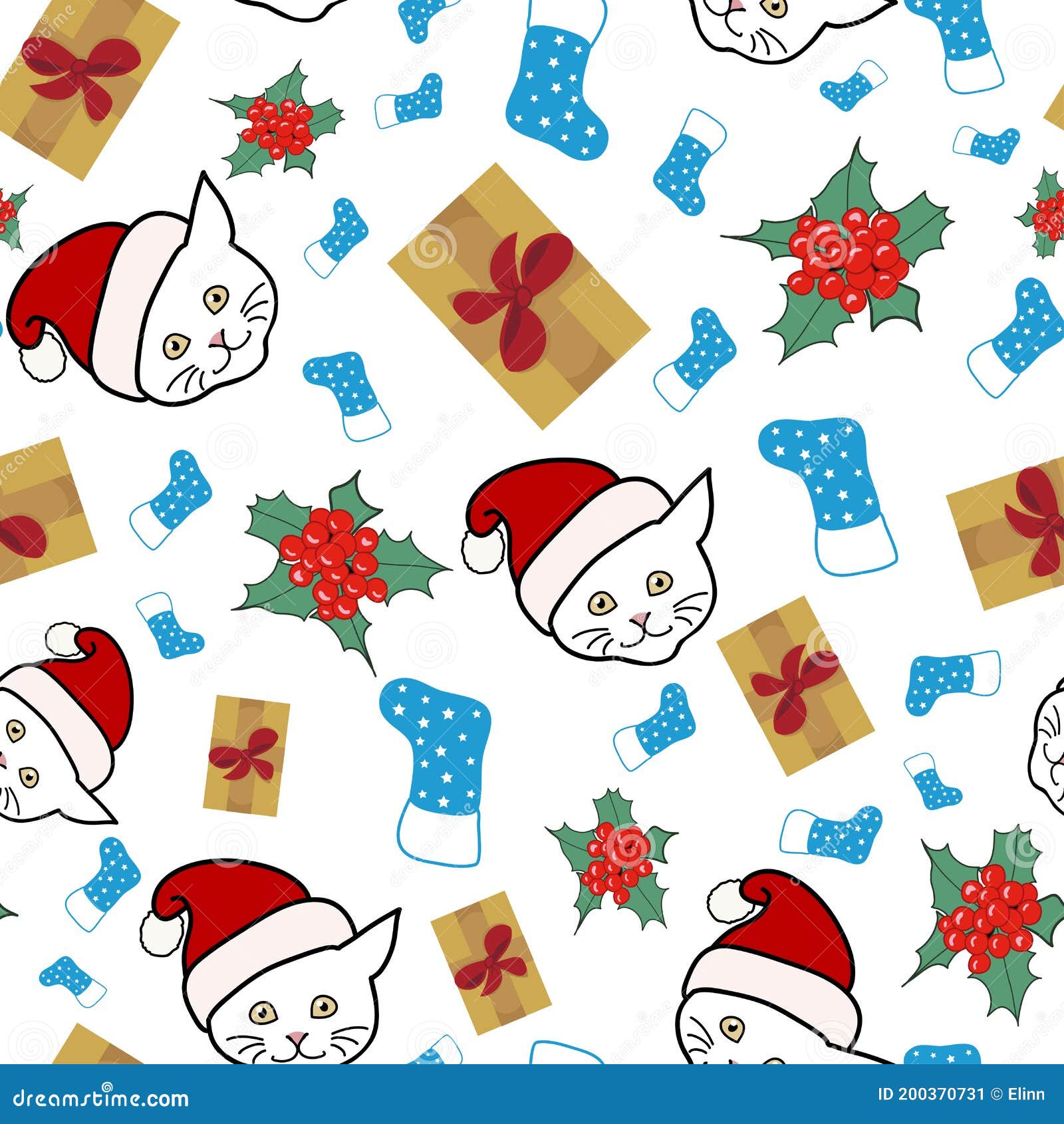 Repeat Pattern for Christmas Holiday Stock Vector - Illustration of ...