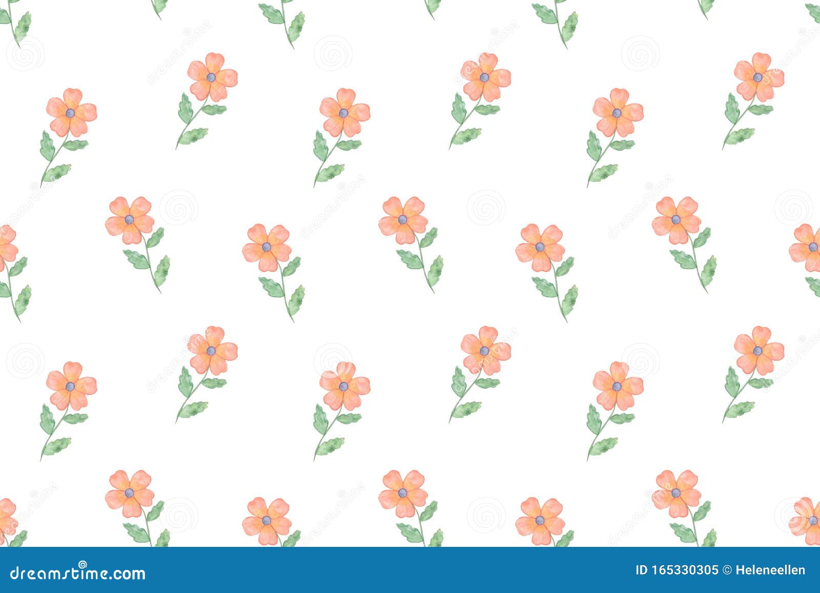 Repeat Pattern of a Decorative Pink Flower, Simple Floral Ornament ...