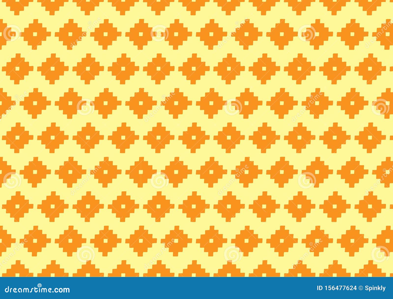 Repeat Pattern in Orange Color for Wallpaper Stock Illustration ...
