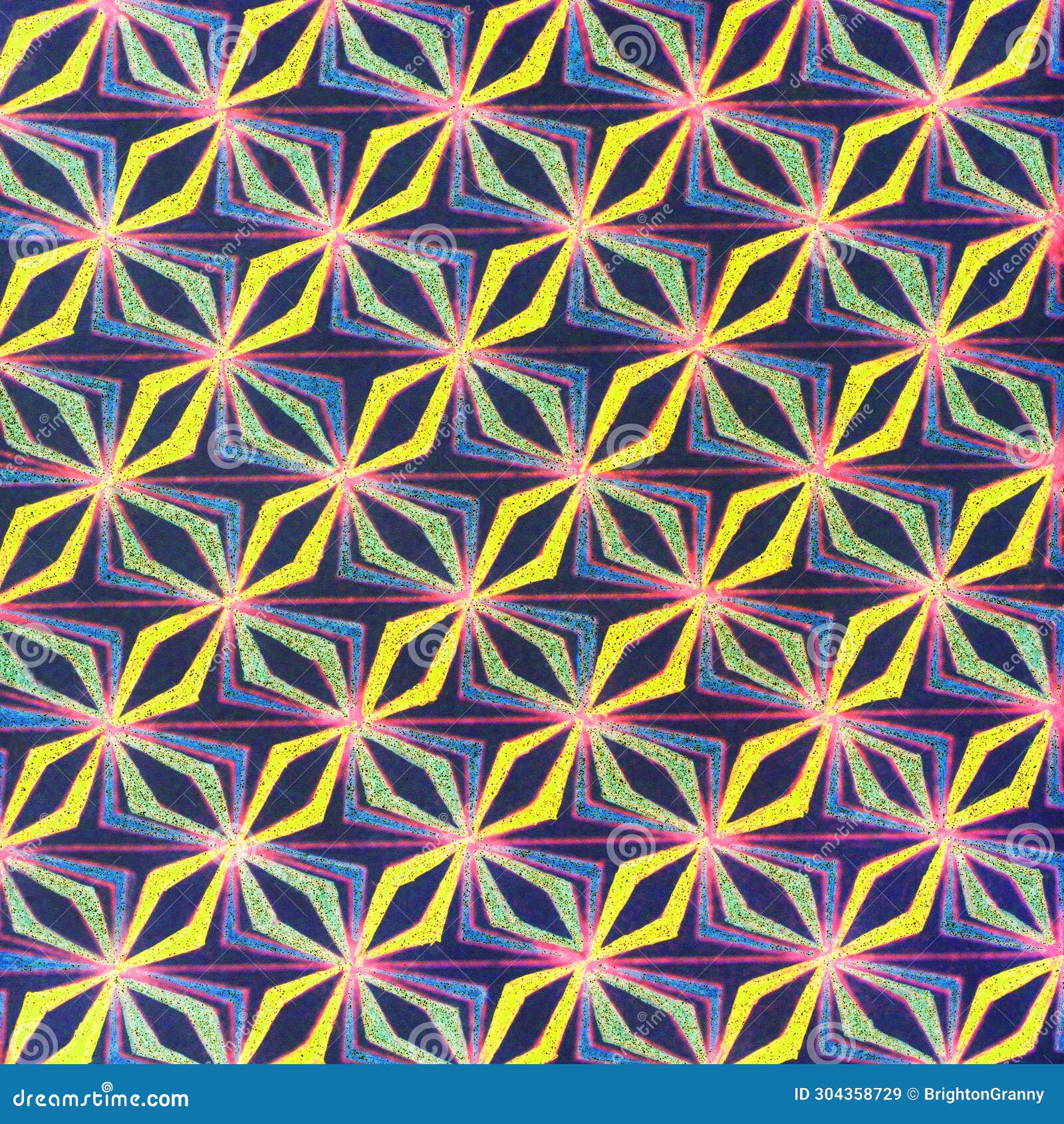 A Hand Coloured Criss-cross Diamond Pattern. Stock Image - Image of ...