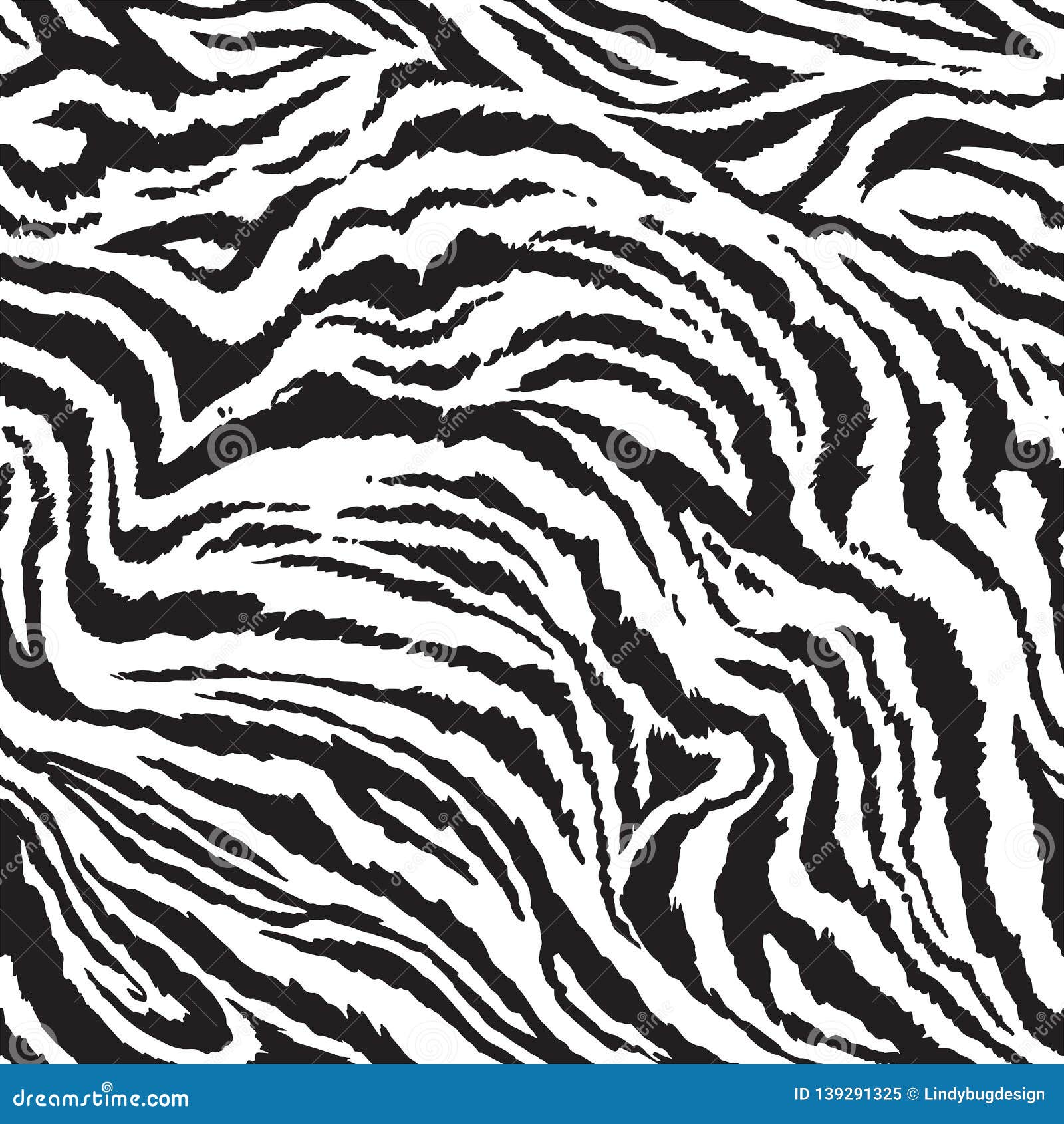 Tiger Stripe Animal Print. Seamless Repeat. Stock Illustration ...